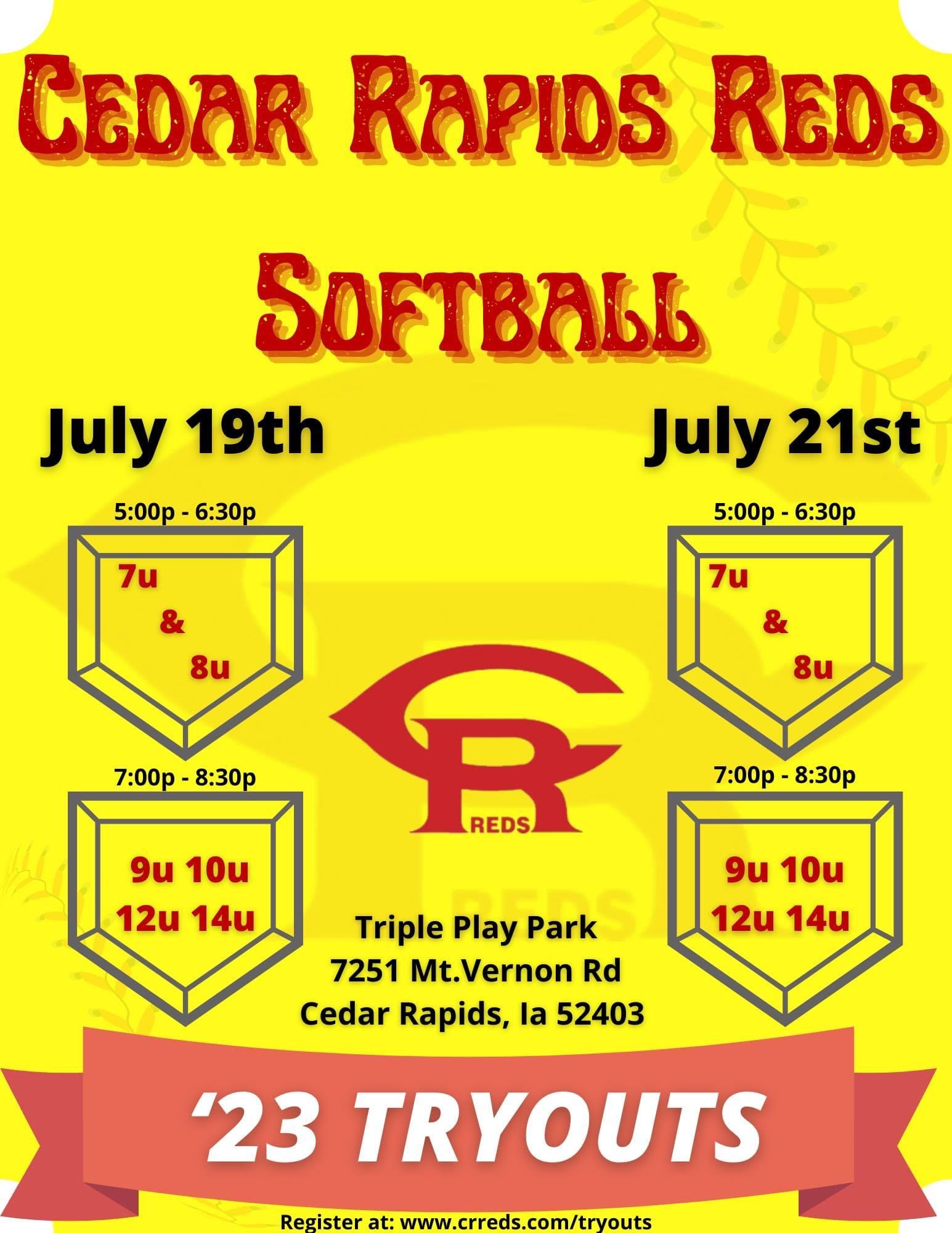 Cedar Rapids Reds Tryouts - Cedar Rapids CSDCedar Rapids CSD