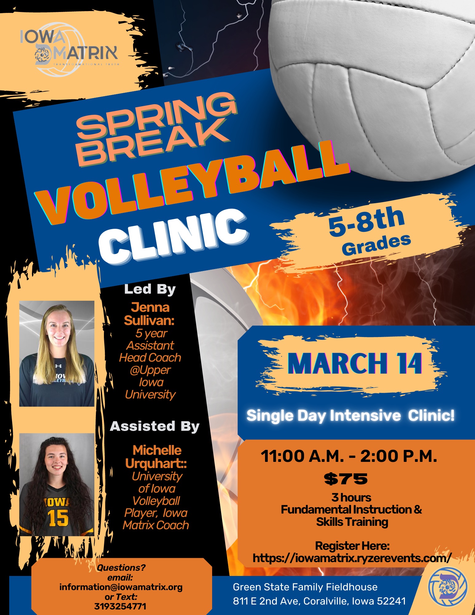 Iowa Matrix Spring Break Volleyball Clinic - Cedar Rapids CSDCedar ...
