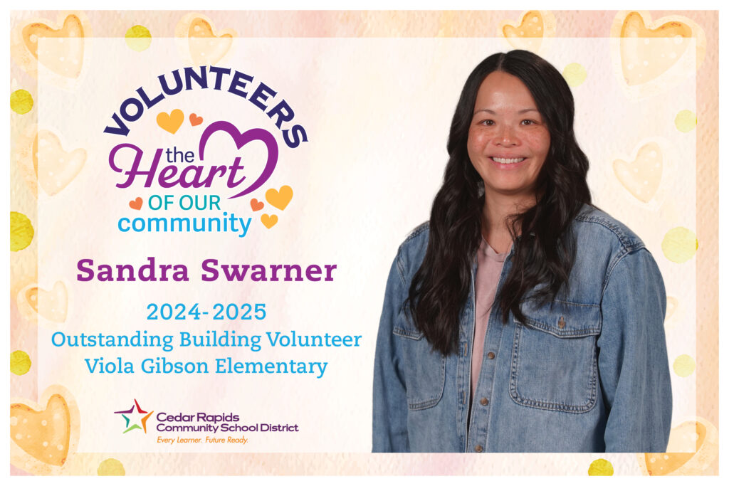 Sandra Swarner - 2024-25 Viola Gibson Outstanding Building Volunteer! - Viola Gibson Elementary ...